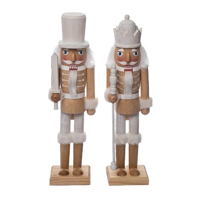 Transpac Small Wood Color Block Nutcracker Decor Set Of 3 Christmas ...