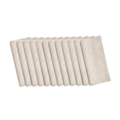 Solino Home Linen Cocktail Napkins Light Natural Set Of 12, 9 X 9 ...