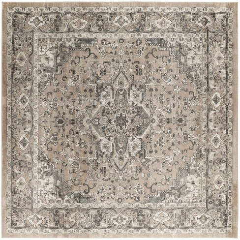 Nourison Concerto Center Medallion Indoor Rug Beige Grey 10' X Square ...