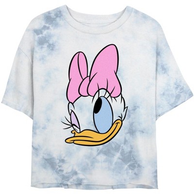 Junior's Mickey & Friends Daisy Large Portrait T-shirt - White/blue ...