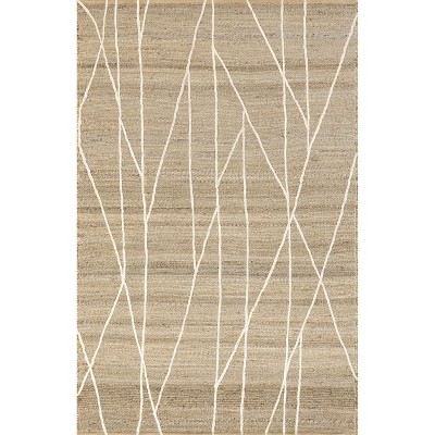 Delphine Modern Lines Jute Area Rug : Target