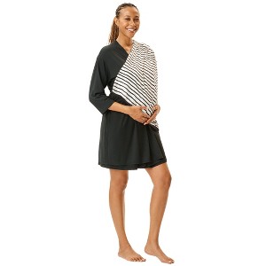Motherhood Maternity Women's Maternity Robe and Nursing Chemise Sleep ...