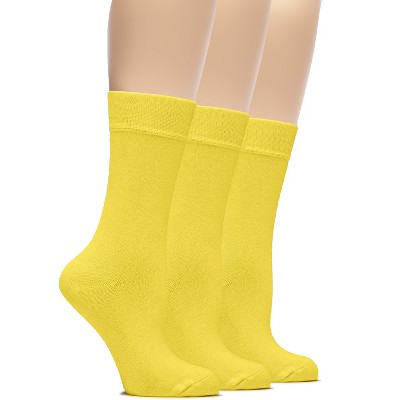 Hugh Ugoli Women's Soft Breathable Bamboo Dress Crew Socks 3 Pairs : Target
