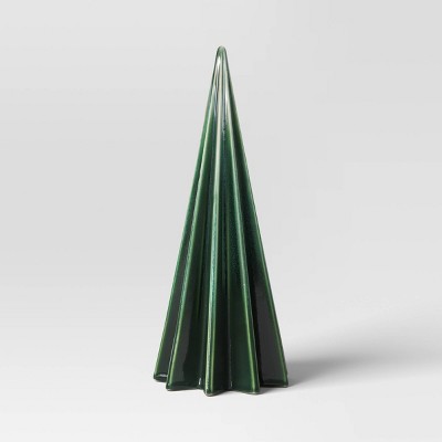 Cody Foster 17.0 Inch Winter Green Hued Glass Trees Set / 5 Christmas ...