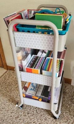 3 Tier Metal Utility Cart Black - Brightroom™ : Target