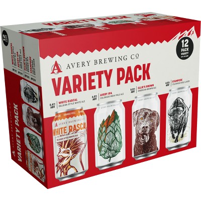 Avery Core Team Variety Beer Pack - 12pk/12 fl oz Cans : Target