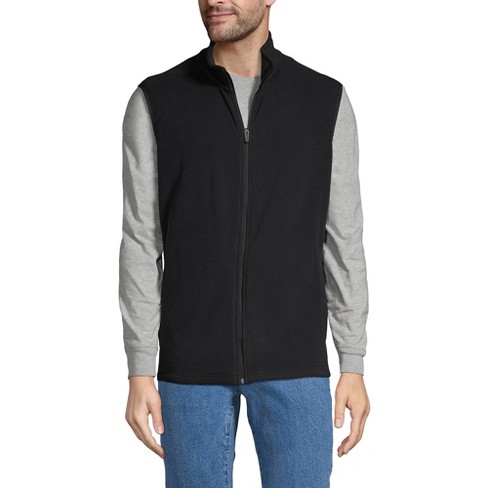 Lands' End Men's Thermacheck 100 Fleece Vest - X Large - Black : Target