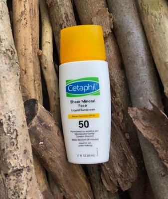 Cetaphil Sheer Mineral Liquid Sunscreen For Face - Spf 50 - 1.7 Fl Oz ...
