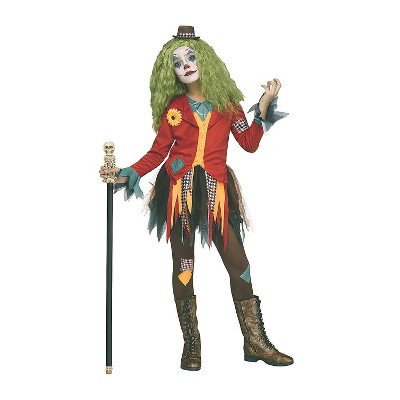Halloween Express Girls' Rowdy Clown Halloween Costume - Size 8-10 ...