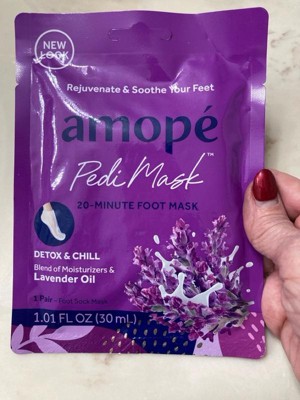 Amopé Pedimask 20-minute Foot Mask - Detox & Chill With Lavender Oil ...
