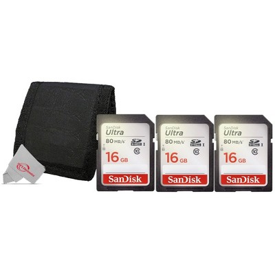 SanDisk Ultra 16GB Class 10 SDHC UHS-I Memory Card up to 80MB/s SDSDUNC ...