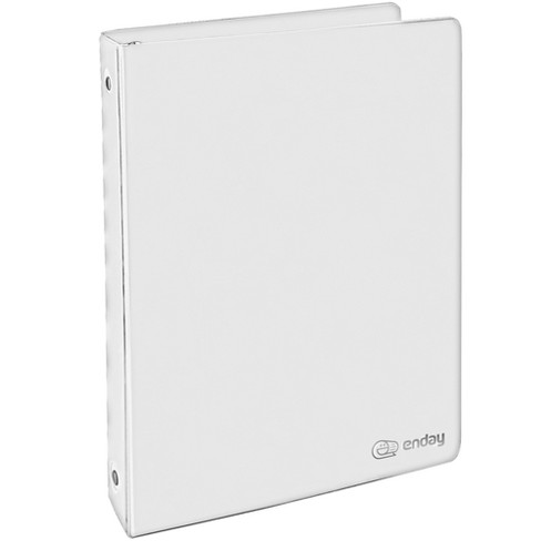 Enday 1-inch 3-ring View Binder With 2-pockets, White : Target