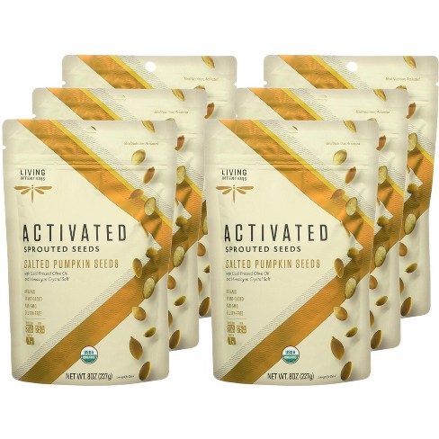 Living Intentions Activated Organic Salted Pumpkin Seeds Sprouted Seeds ...