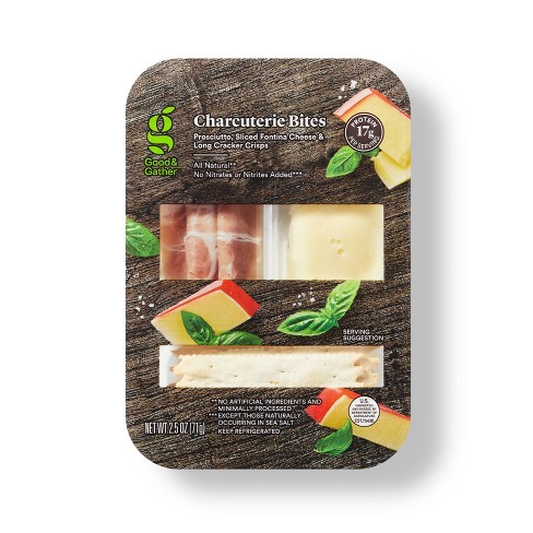 Prosciutto, Fontina Cheese Sliced, Long Cracker Crisps - 2.5oz - Good ...