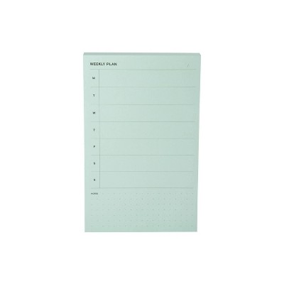 Undated Post-it Weekly Planner Notepad - Light Green – BrickSeek