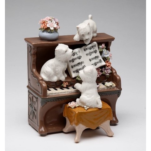 Kevins Gift Shoppe Ceramic Dogs Playing Piano Music Box : Target