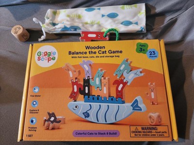 Wooden Balance The Cat Game - 23pc - Gigglescape™: Building Sets ...
