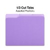 Myofficeinnovations Colored Top-tab File Folders 3 Tab Purple Letter ...