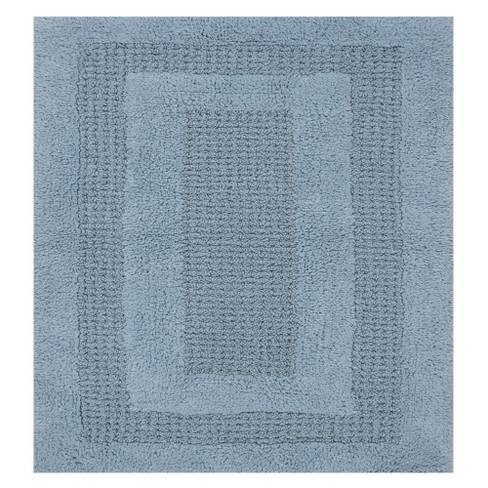 Racetrack Non-slip Cotton Bath Rug 20" X 30" Light Blue By Perthshire ...