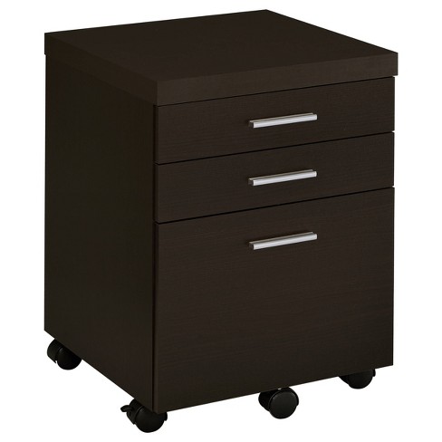 Skylar 3 Drawer Mobile File Cabinet Cappuccino - Coaster : Target