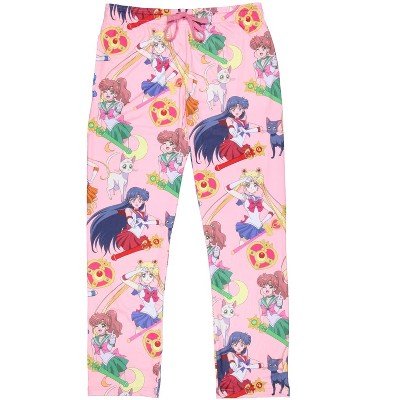 Sailor Moon Women's Allover Character Print Adult Lounge Pajama Pants ...