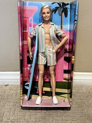 Barbie: The Movie Ken Doll Wearing Pastel Striped Beach Matching Set ...