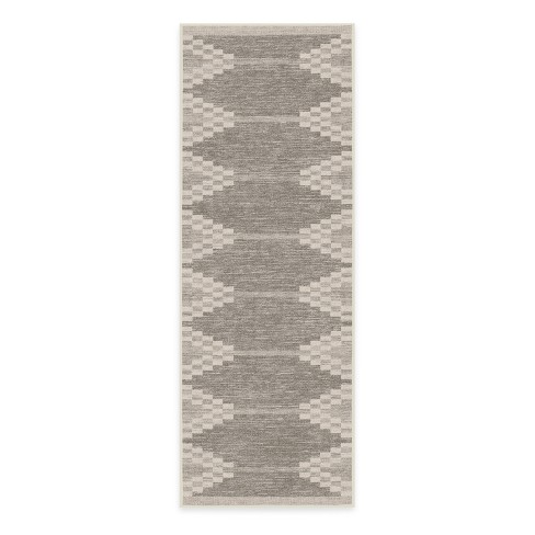Ruggable Sloane Washable Contemporary Runner Rug - Grey 2'6"x7'. : Target