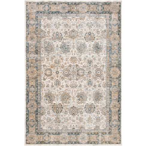 Valencia Val570 Power Loomed Area Rug - Ivory/blue - 4'x6'2" - Safavieh ...