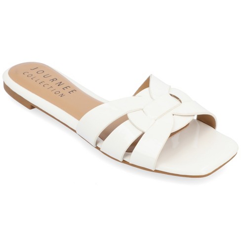 Journee Collection Womens Arrina Tru Comfort Foam Slip On Slide Flat ...