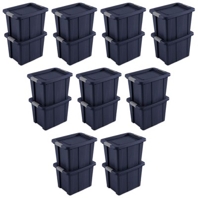 Sterilite Tuff1 30 Gallon Plastic Stackable Basement Garage Attic ...