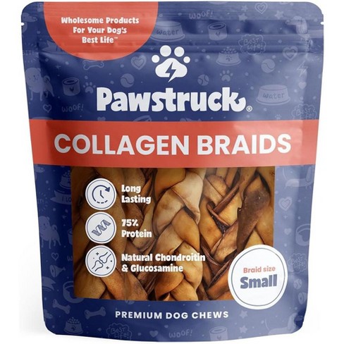 Pawstruck Natural Beef Collagen Braids For Dogs - Tough Long Lasting ...