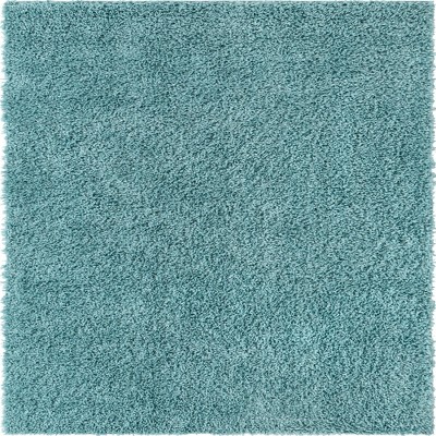 Unique Loom 8' 0 X 8' 0 Davos Shag Aqua Area Rug : Target