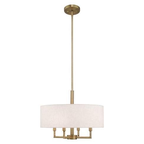 Livex Lighting Meridian 4 - Light Chandelier In Antique Brass : Target