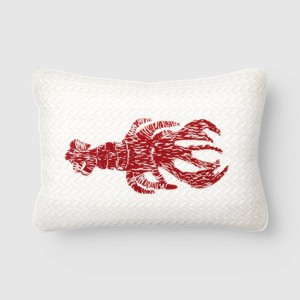 Lumbar Lobster Indoor Throw Pillow Neutral/Red - Room Essentials™ : Target