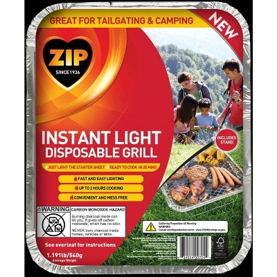 Zip Instant Light Disposable Grill Black 92284 – Target Inventory ...