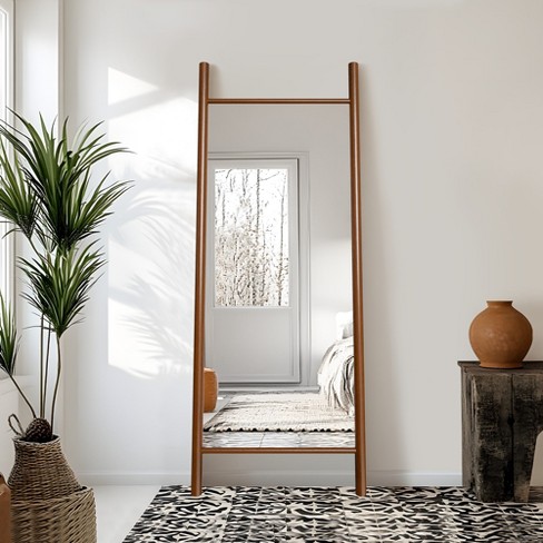 Dovelina Wooden Ladder Design Full Length Mirror Decorative Mirror - 63 ...