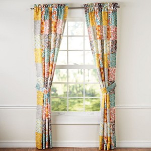 The Lakeside Collection Chelsea Window Panel - Patchwork Quilted ...