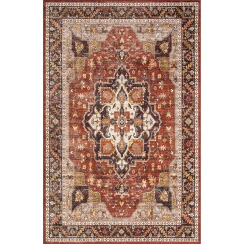 Nuloom Hera Medallion Spill Proof Machine Washable Area Rug : Target