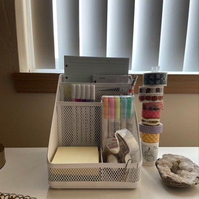 Mesh Medium Desktop Organizer White - Brightroom™ : Target