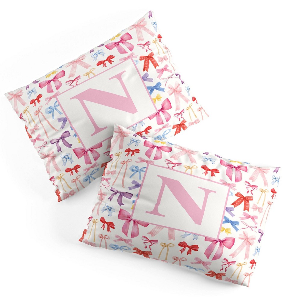 Deny Designs Standard April Lane Art Bows Monogram N Microfiber Printed ...