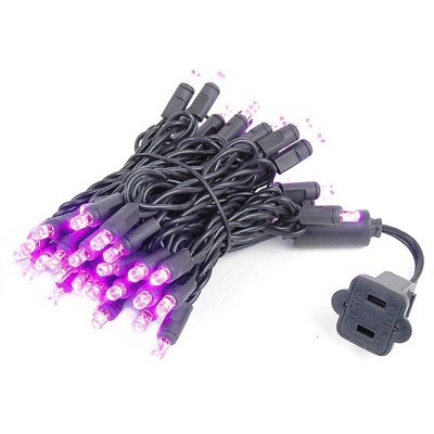 Novelty Lights 50 Light Pink Led Christmas Mini Light Set (black Wire ...