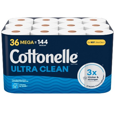 Cottonelle Ultra Clean Strong Toilet Paper - 36 Mega Rolls : Target