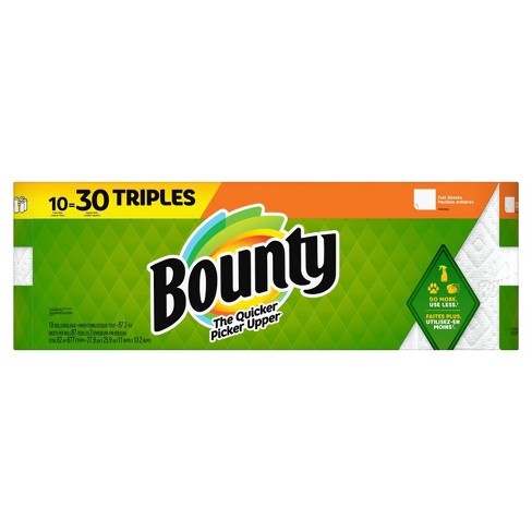 Bounty Full Sheet Paper Towels - 10 Triple Rolls : Target