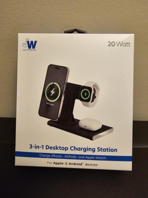 Just Wireless 3-in-1 Portable Wireless Charger - Black : Target