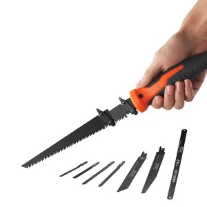 VEVOR Jab Saw, 6 in Keyhole Saw with Soft Grip Handle, 8-In-1 Multi ...