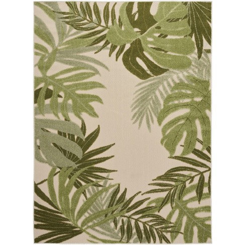 Nourison Aloha Tropical Flatweave High-low Indoor Outdoor Rectangle Rug ...