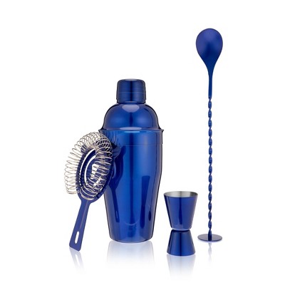 True Blue Barware Set, Stainless Steel Shaker, Muddler, Bar Spoon ...