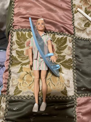 Barbie: The Movie Ken Doll Wearing Pastel Striped Beach Matching Set ...