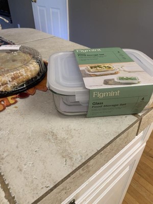 6pc (set Of 3) Glass Food Storage Container Set Clear - Figmint™ : Target