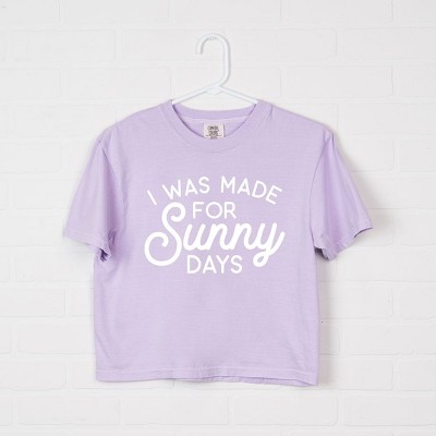Simply Sage Market Women's I Was Made For Sunny Days Cursive Short ...